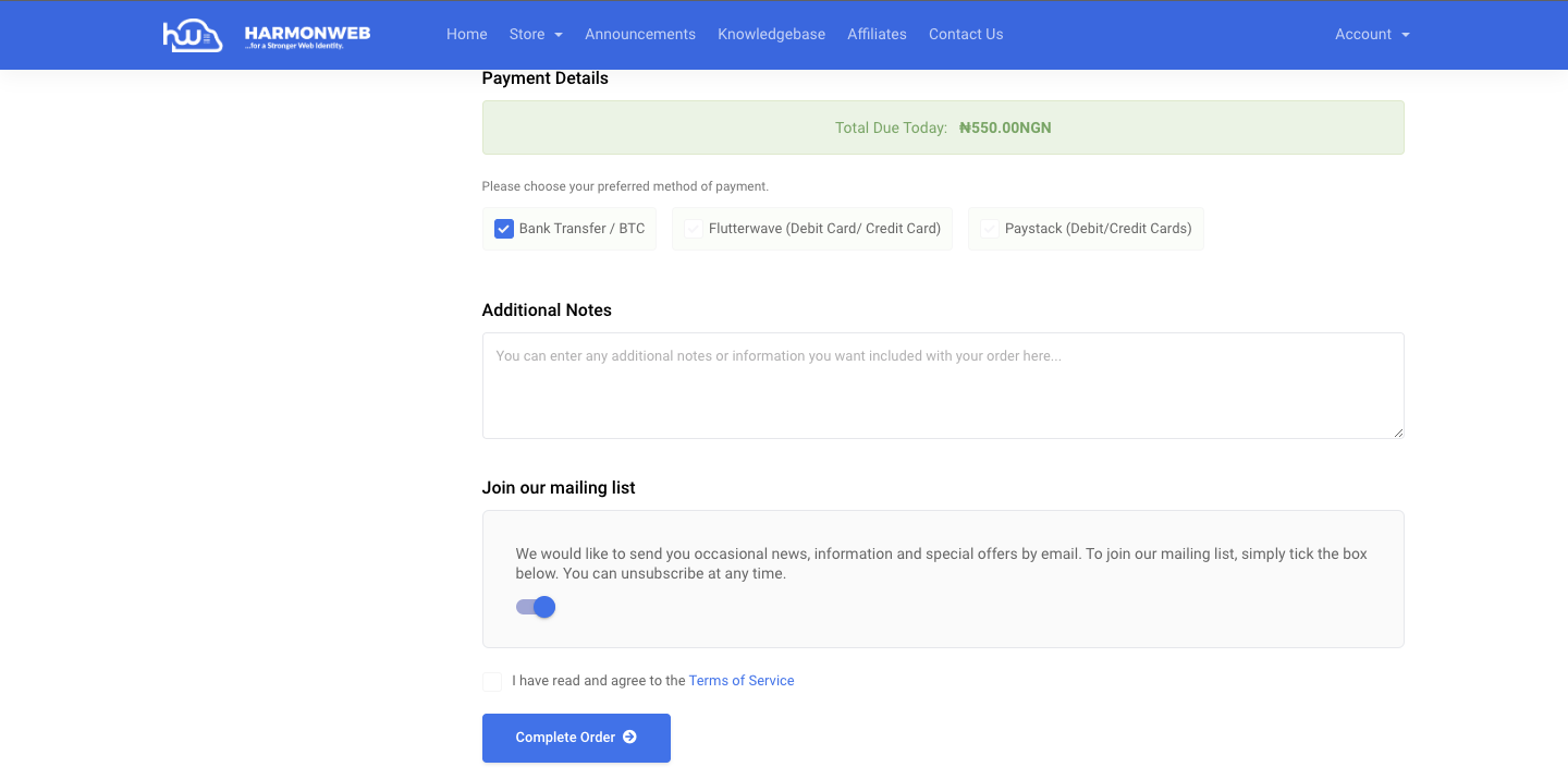 [Updated] How To Purchase Hosting On HarmonWeb | HarmonWeb Blog