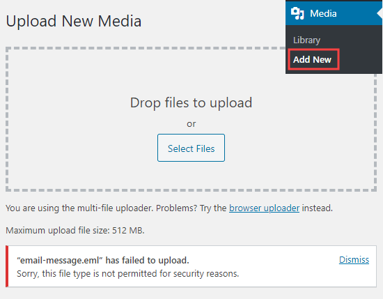 How To Fix Sorry This File Type Is Not Permitted For Security Reasons” Error In Wordpress