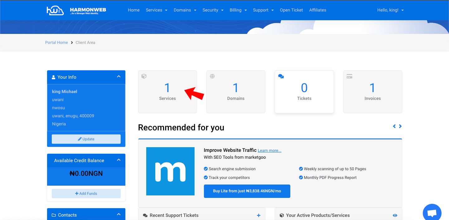How to Login to cPanel From Your HarmonWeb Client Area | HarmonWeb Blog