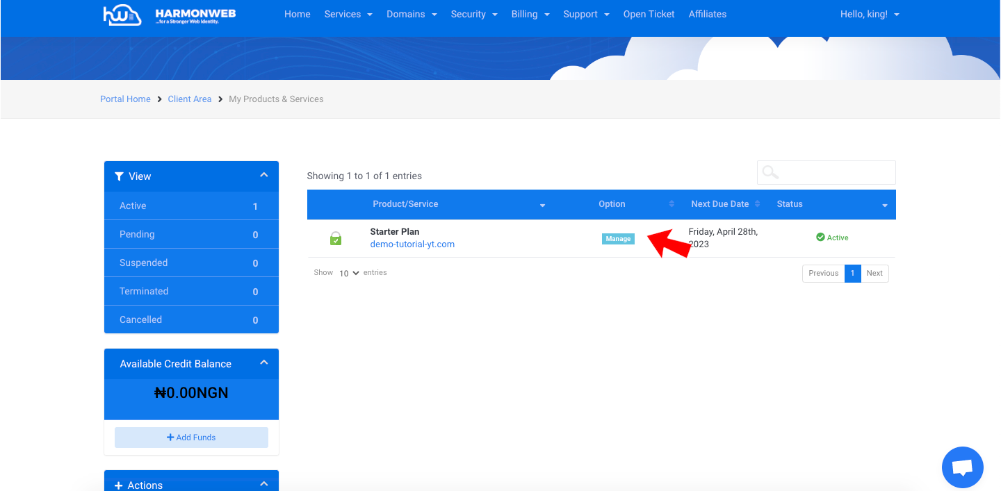 How to Login to cPanel From Your HarmonWeb Client Area | HarmonWeb Blog