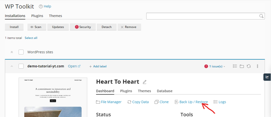 How to Create and Restore Backup for Your Website through WP Toolkit in cPanel | HarmonWeb Blog
