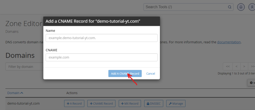 How To Create and Update A and CNAME Records In cPanel | HarmonWeb Blog